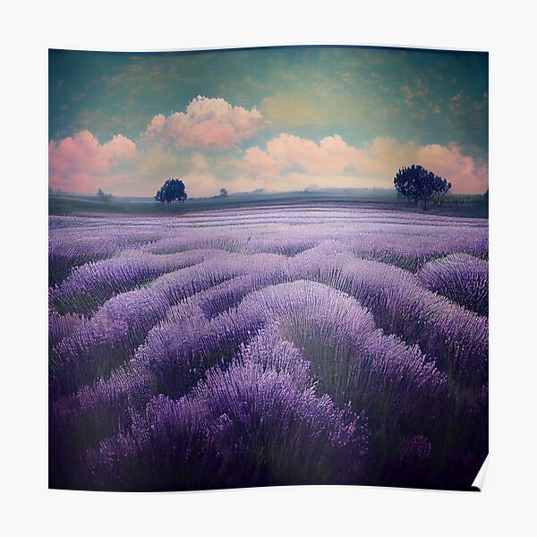 "Lavender Field" Poster for Sale by aiartbysig | Redbubble