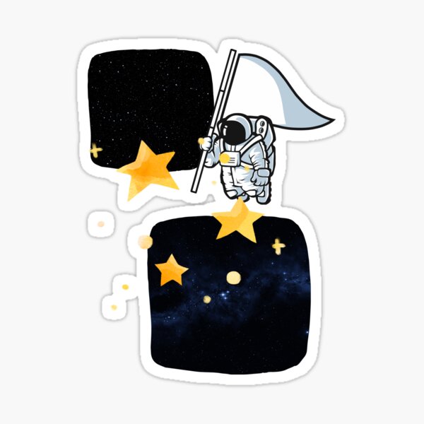 "Deep space cartoon astronaut in the Milky Way" Sticker for Sale by ...