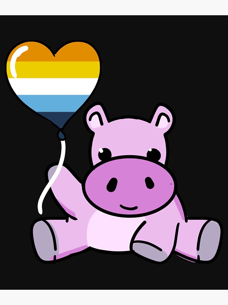 "Hippo Balloon Aroace Pride " Poster for Sale by JenniferDion | Redbubble