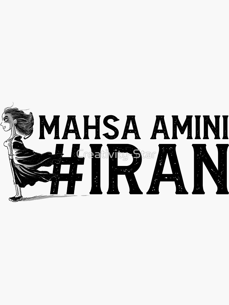 "Mahsa Amini , MAHSAAMINI , iran" Sticker for Sale by Creativity-Star ...