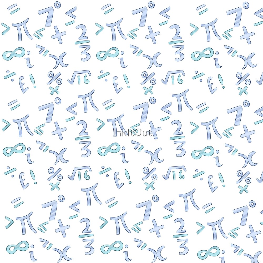 "Blue and Green Mathematics Pattern" by InkItOut | Redbubble