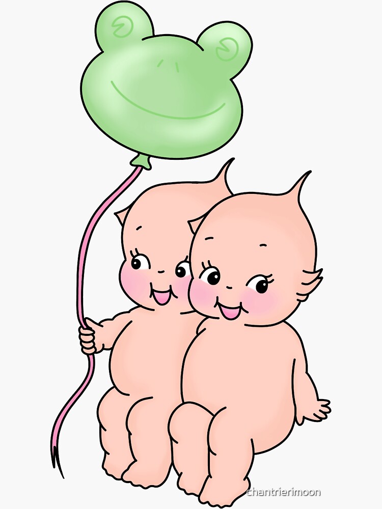 "Frog Balloon Kewpie Dolls" Sticker for Sale by chantrierimoon | Redbubble