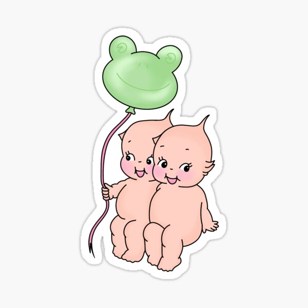 "Frog Balloon Kewpie Dolls" Sticker for Sale by chantrierimoon | Redbubble