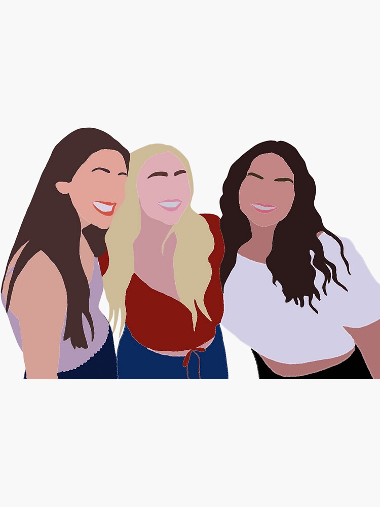 "Three Best Friends" Sticker for Sale by PaintYouGolden | Redbubble