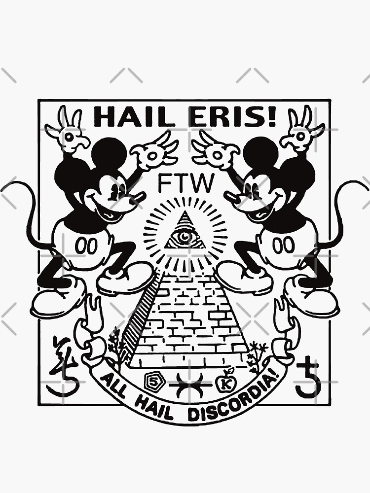 "Hail Eris FTW All Hail Discordia " Sticker for Sale by AYKDesigns ...