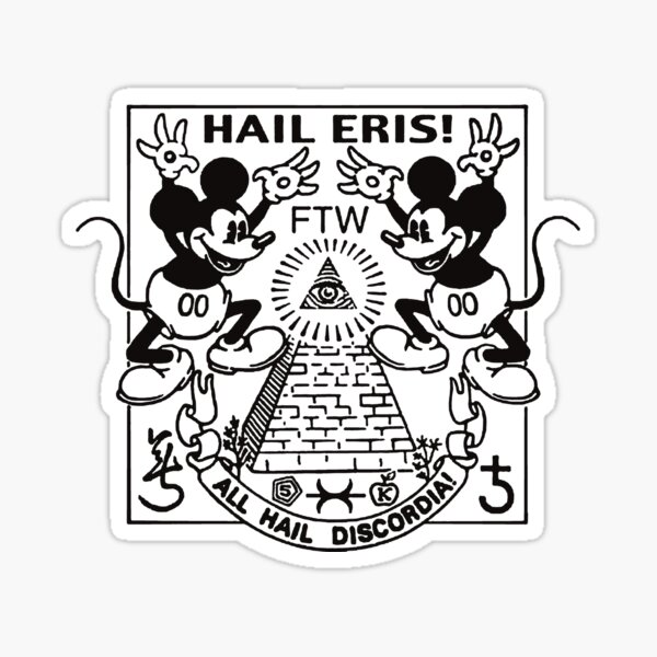 "Hail Eris FTW All Hail Discordia " Sticker for Sale by AYKDesigns | Redbubble