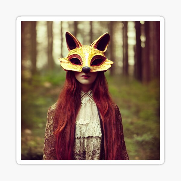 "Fox and Lace" Sticker for Sale by sensitiverobot | Redbubble