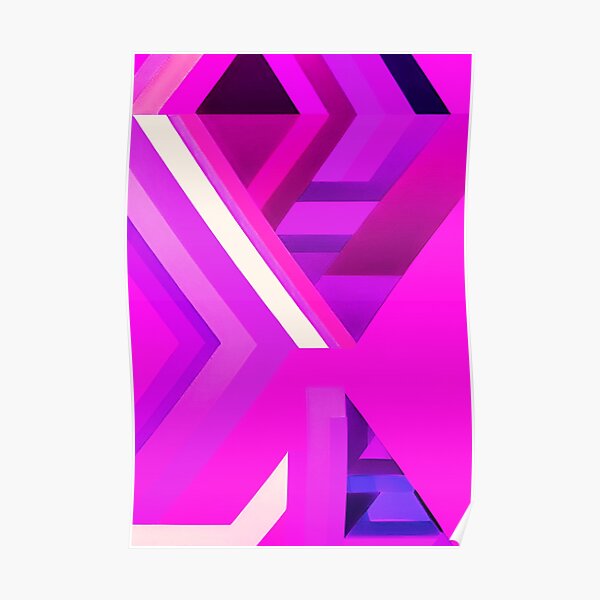 "Pink Angles" Poster for Sale by TiltedCode | Redbubble