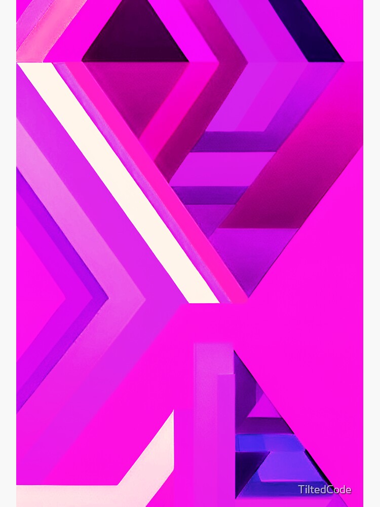 "Pink Angles" Sticker for Sale by TiltedCode | Redbubble