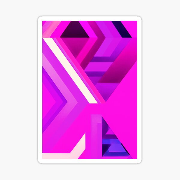 "Pink Angles" Sticker for Sale by TiltedCode | Redbubble