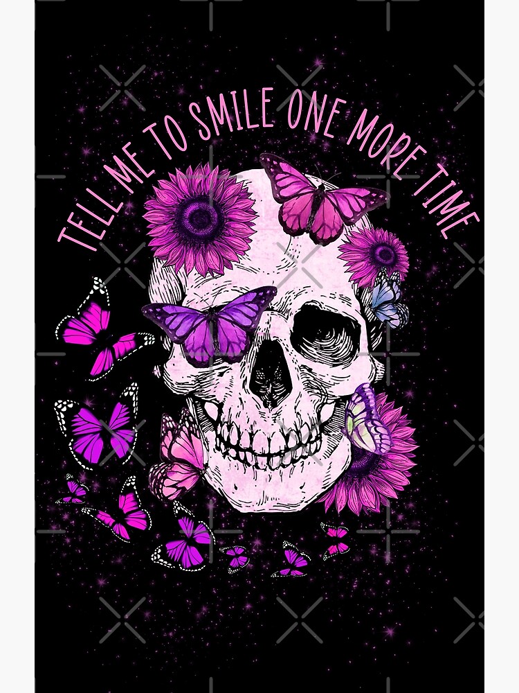 " Smiling skull" Poster for Sale by SilvinaNoemi | Redbubble
