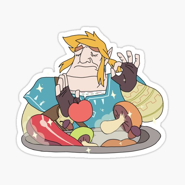 "Hylian Pacha Cooks BOTW" Sticker for Sale by walrusbydesign | Redbubble