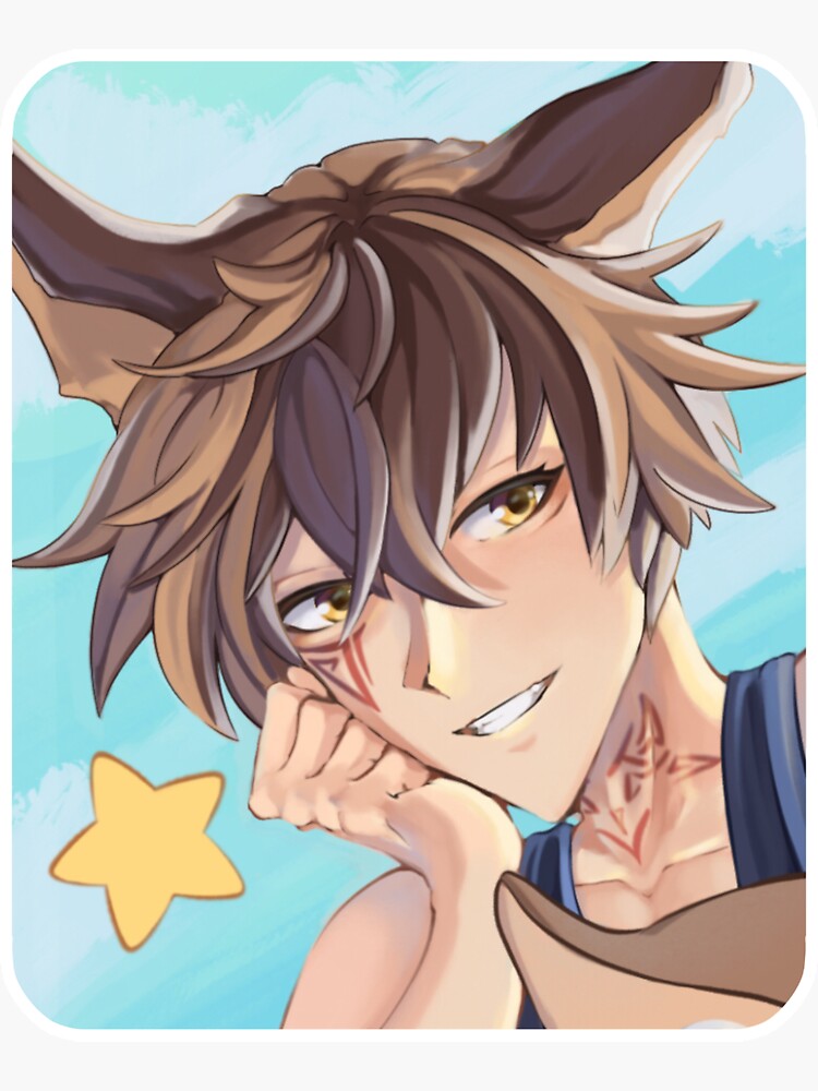 "Cute Anime Boy TWO" Sticker for Sale by halfly | Redbubble