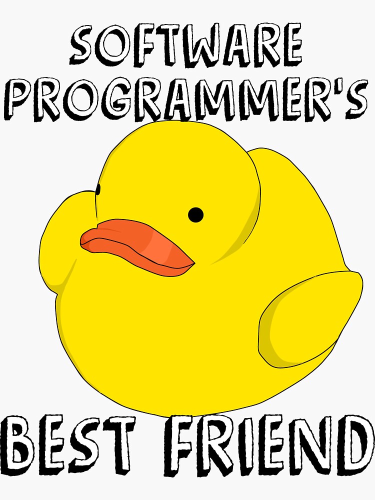 "Programmer's duck" Sticker by Rababau | Redbubble