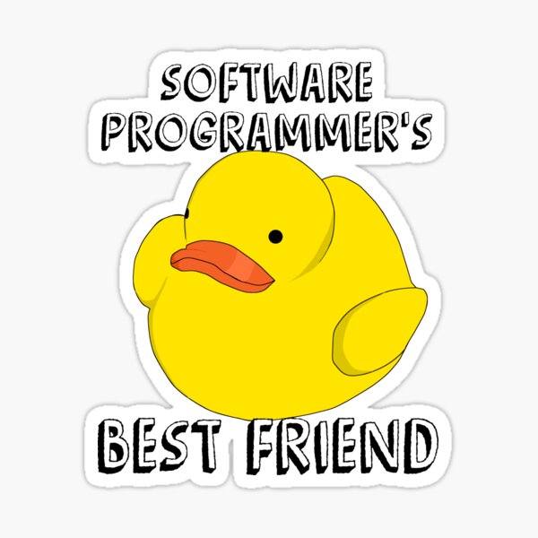 "Programmer's duck" Sticker by Rababau | Redbubble