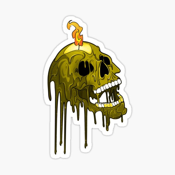 "Melting Candle Devil skull" Sticker for Sale by BlackSheepEllis ...