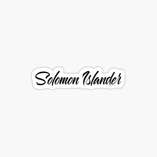 "Solomon Islander" Sticker for Sale by PolyMicroMela | Redbubble