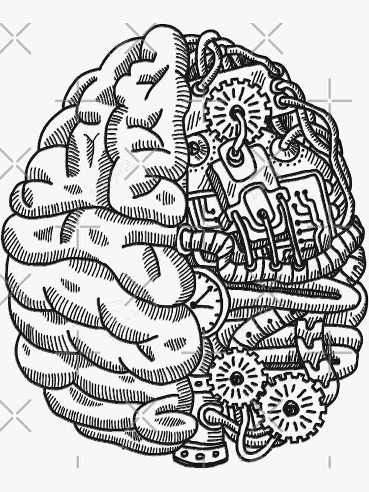 "Engineer Brain" Sticker for Sale by PrintPress | Redbubble