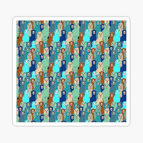 "Alpaca Pack Merry Band Of Alpacas " Sticker for Sale by BeersShop ...