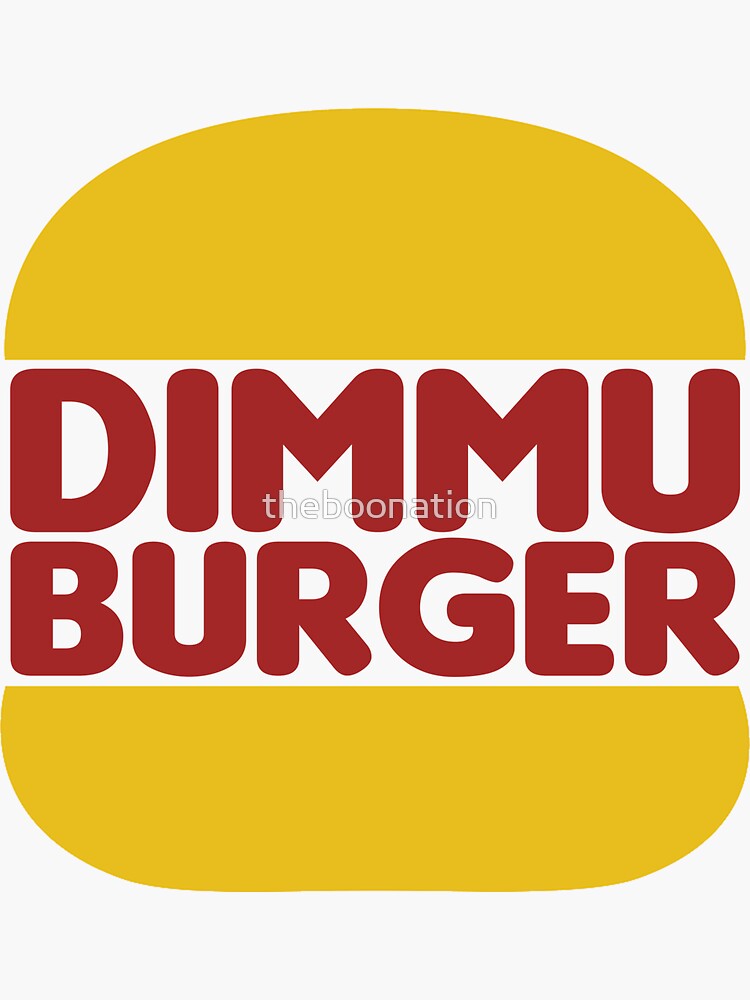 "Dimmu Burger" Sticker for Sale by theboonation | Redbubble