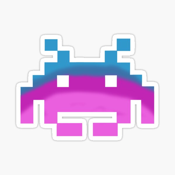 "Space Invader Design" Sticker for Sale by CasuallyCorrupt | Redbubble