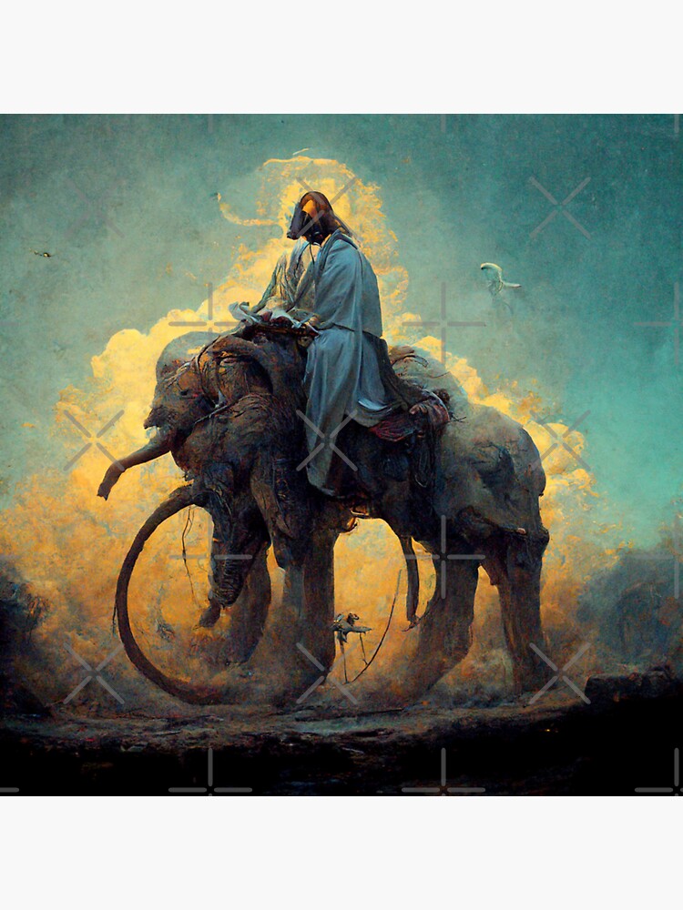 "Jesus Christ Riding on an Elephant (For iPhone Case/Mouse Pad ...