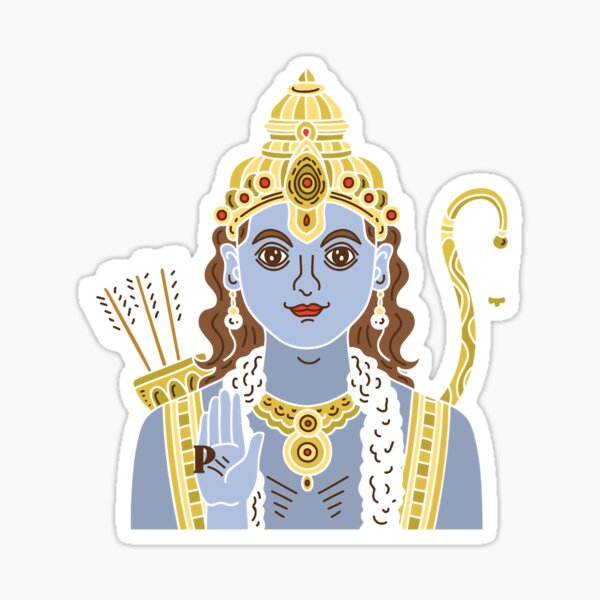 "Jai Shri Ram " Sticker for Sale by EkaaHandicraft | Redbubble