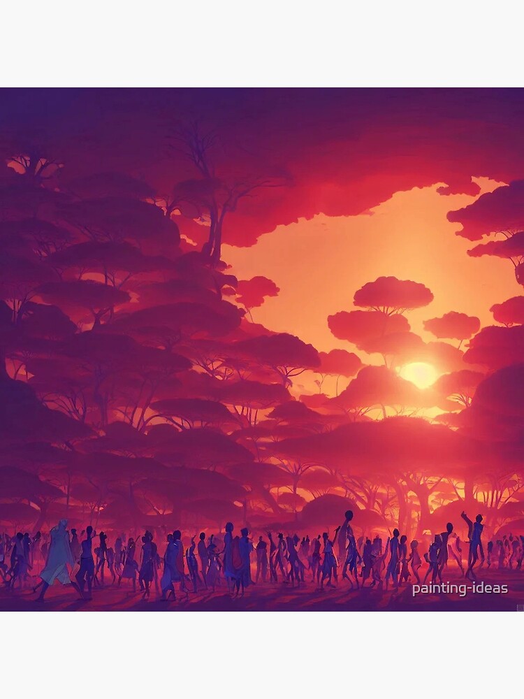 "Sunset of Humankind" Poster for Sale by painting-ideas | Redbubble