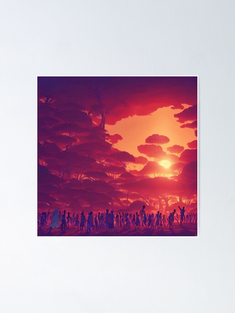 "Sunset of Humankind" Poster for Sale by painting-ideas | Redbubble