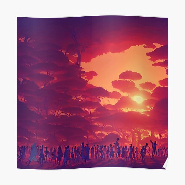 "Sunset of Humankind" Poster for Sale by painting-ideas | Redbubble