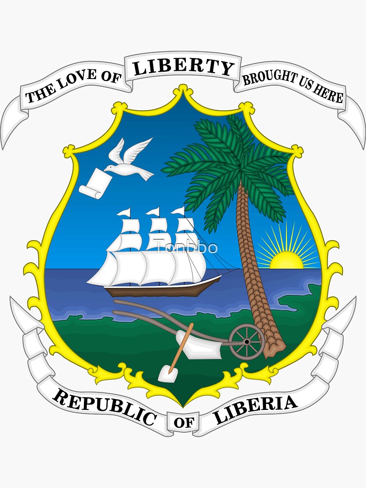 "Liberia Coat of Arms" Sticker for Sale by Tonbbo | Redbubble