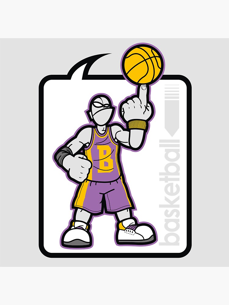 "Angry Basketball Man Balance Ball" Sticker for Sale by AuretJansen ...