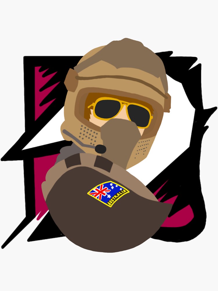 "Mozzie (Rainbow Six Siege)" Sticker for Sale by SeabrookCreate | Redbubble