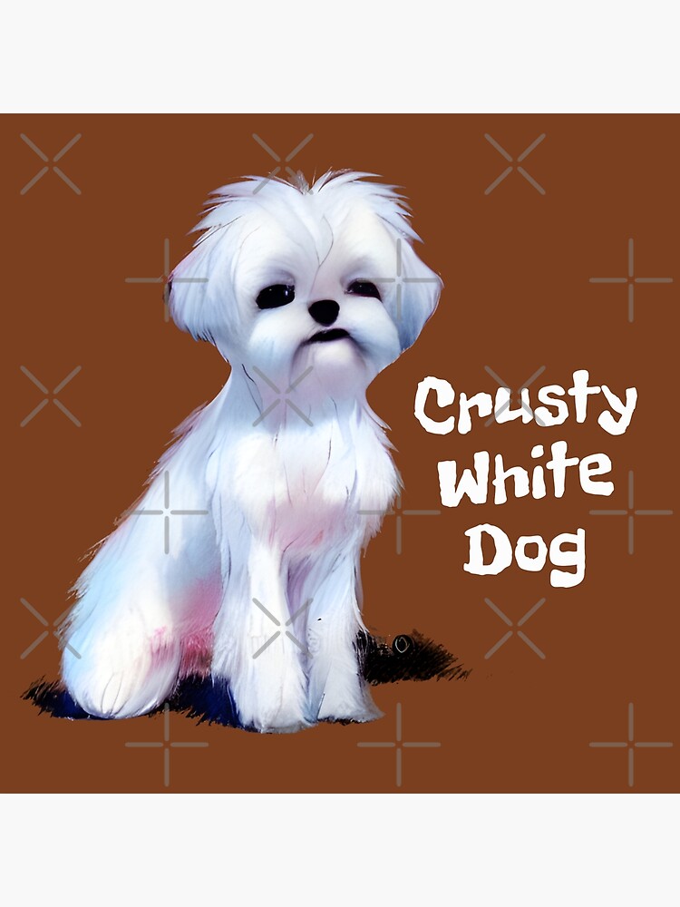 "Cute Little Crusty White Dog with Fluffy Curly Haired" Poster for Sale ...