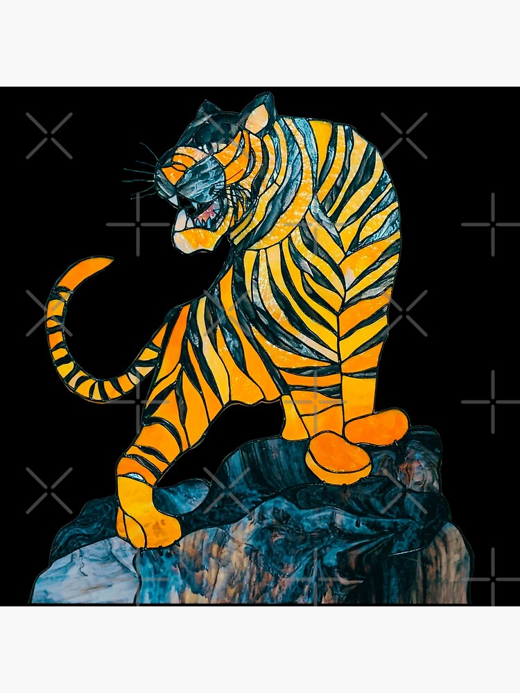 "Tiger Stained Glass Window | Tiger Printed | Tiger Art Graphic | Tiger ...