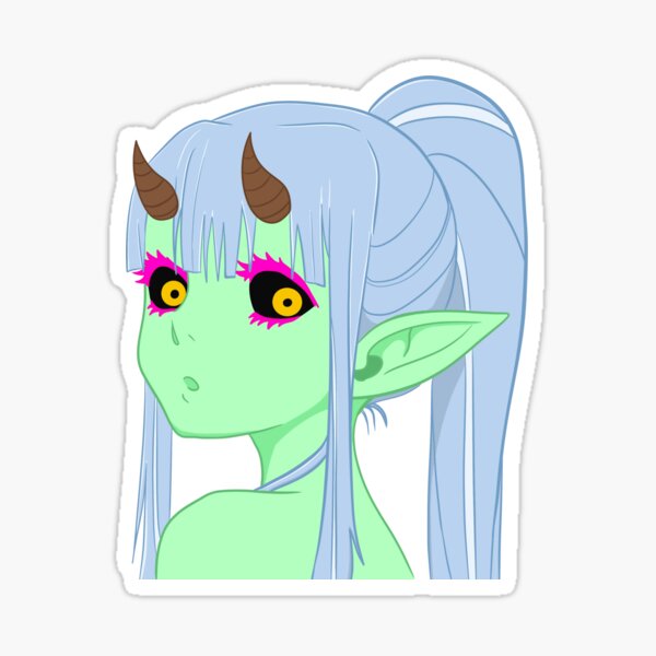 "Cute anime girl monster" Sticker for Sale by tenannii | Redbubble