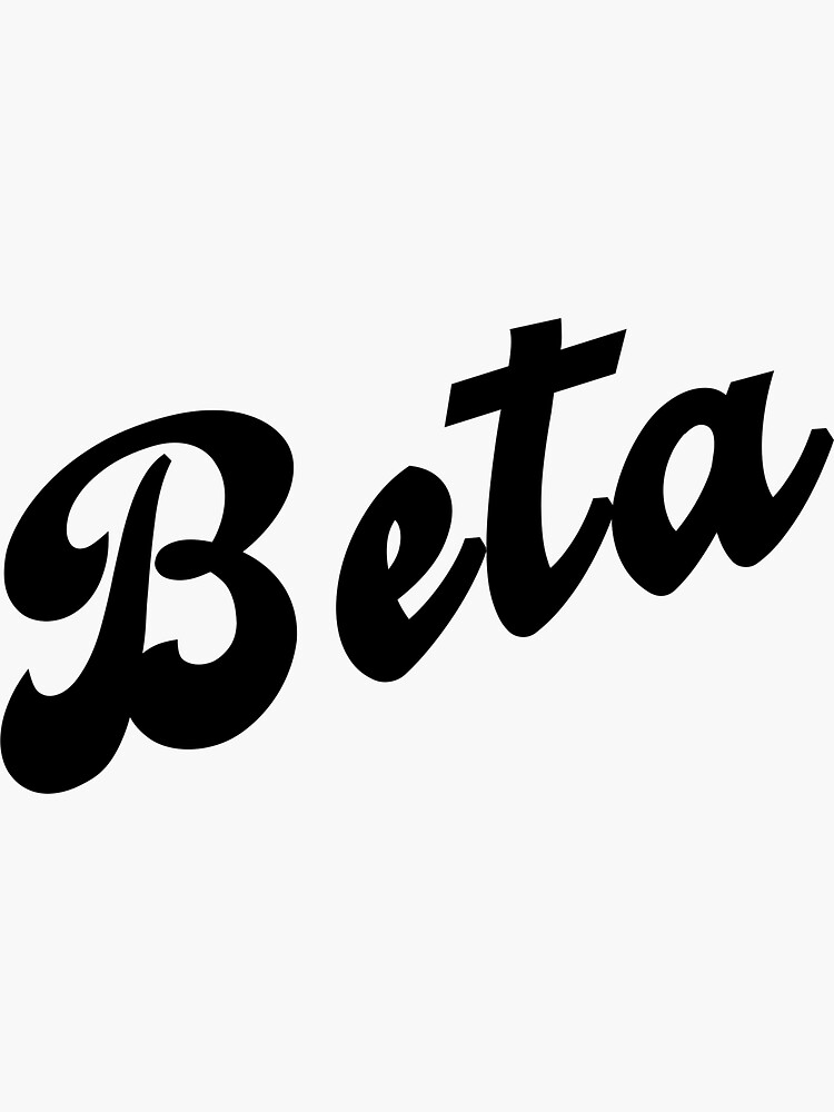 "Beta" Sticker for Sale by maddypease | Redbubble