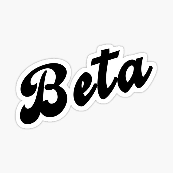 "Beta" Sticker for Sale by maddypease | Redbubble