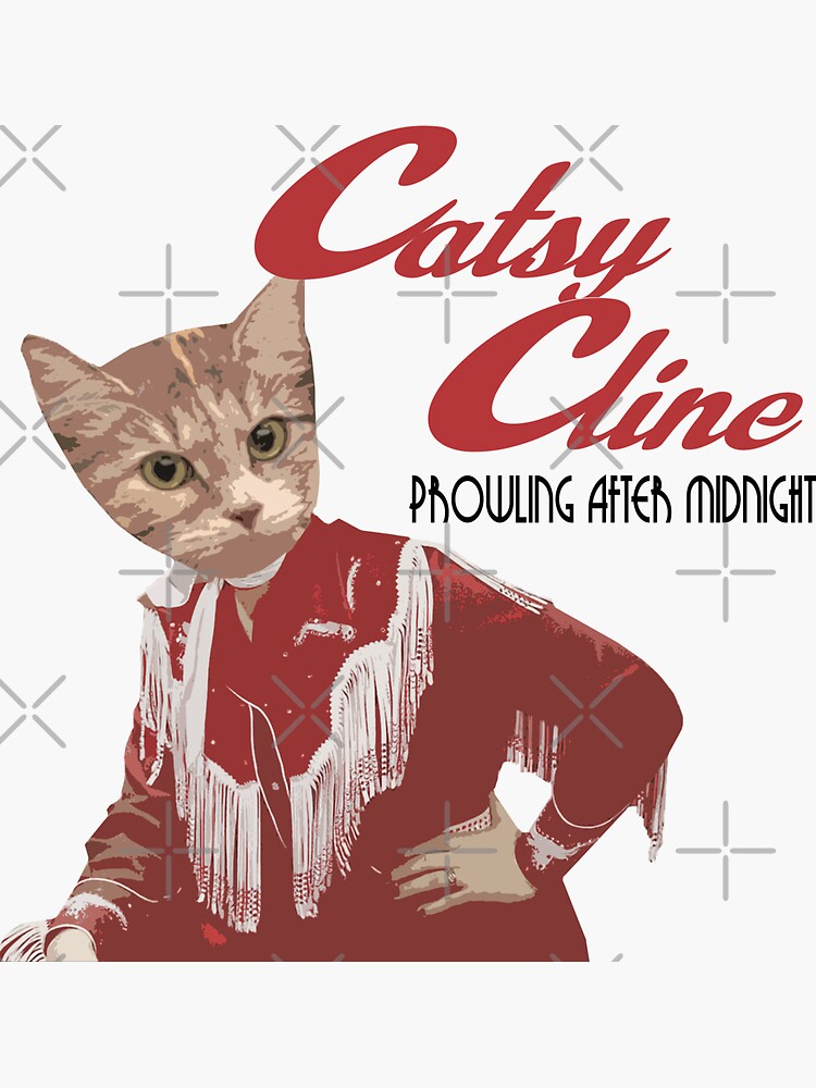 "Catsy Cline" Sticker for Sale by scallies55 | Redbubble