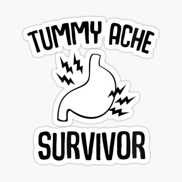 Vintage Tummy Ache Survivor Tummy Ache Survivor Stomachache Ibs Sticker For Sale By