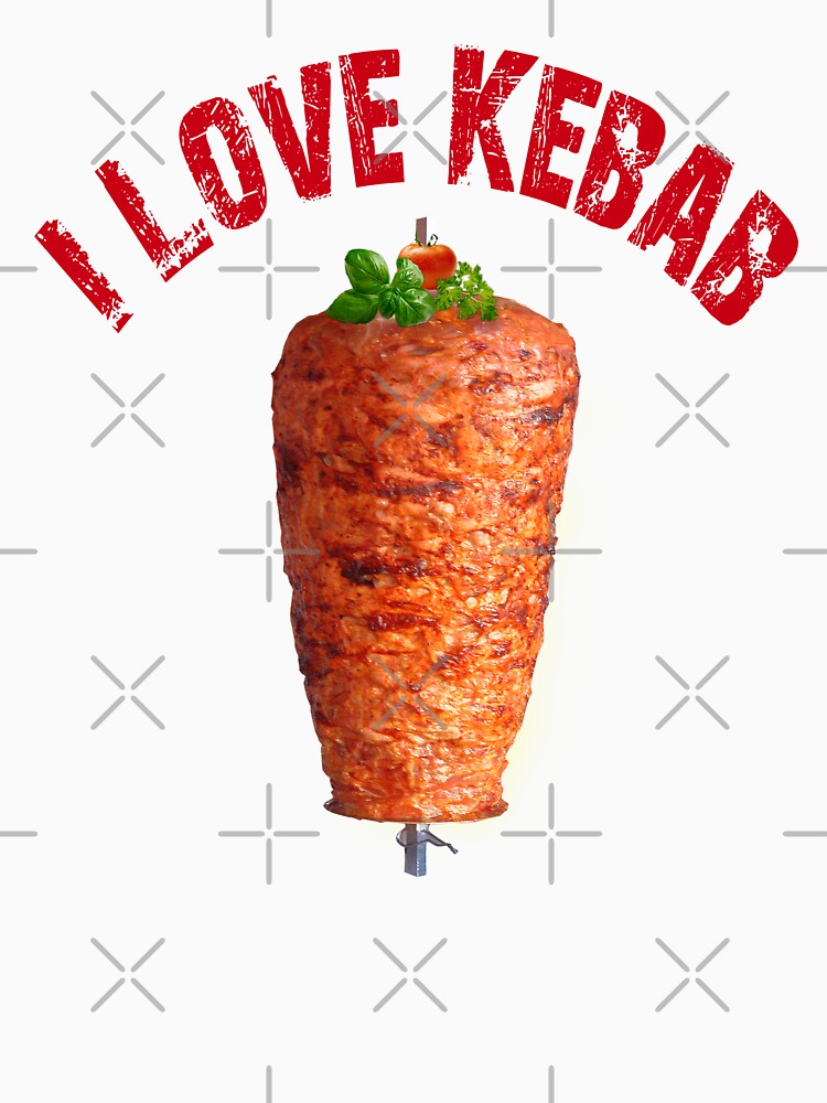 "I love Kebab" T-shirt for Sale by Delpieroo | Redbubble | pizza t ...