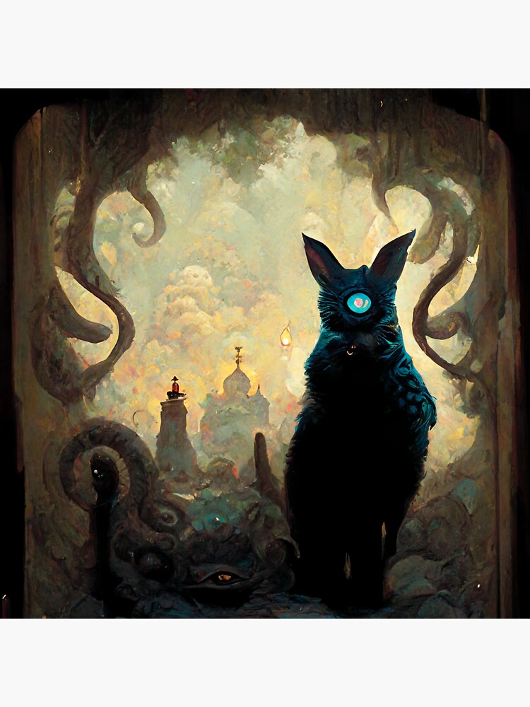 "Eldritch Horror Cat" Sticker for Sale by Shop-Mythos | Redbubble