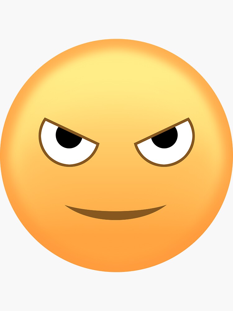 "Mischievous Emoji" Sticker for Sale by WaywardThunder | Redbubble