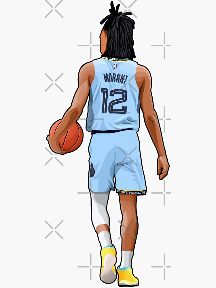 "Ja Morant #12 Handle Balls" Sticker for Sale by KickNow | Redbubble