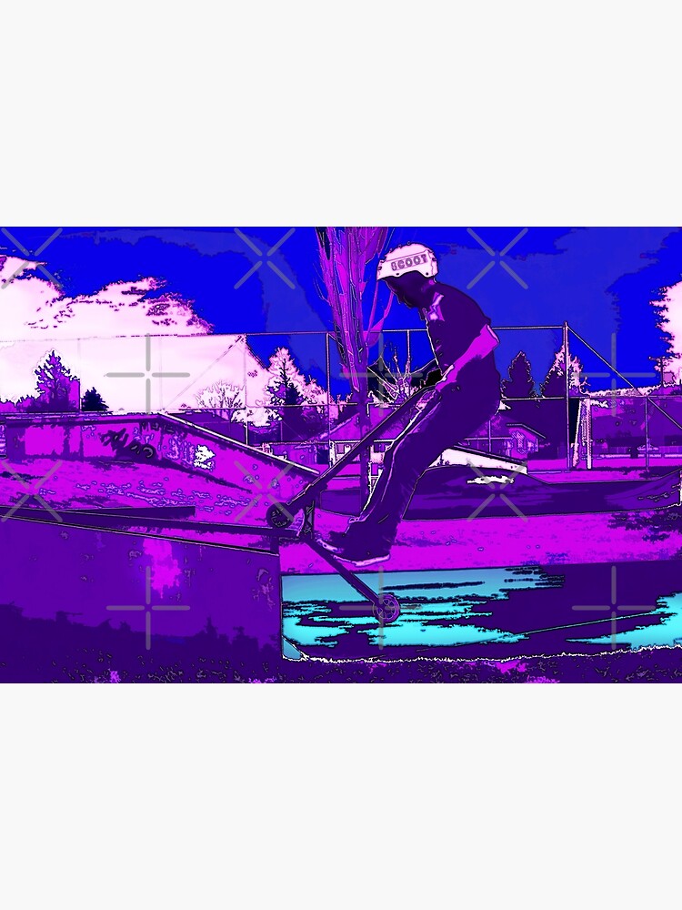 "SCOOT - Stunt Scooter Skateboard Park" Poster for Sale by RavenPrints ...