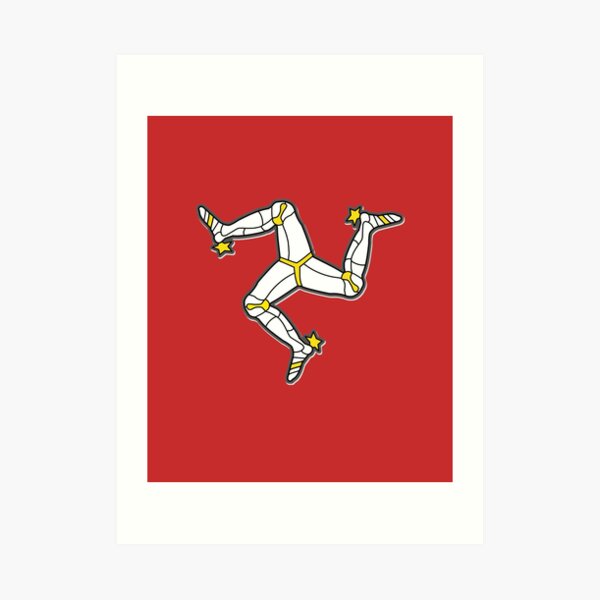 "Isle Of Man Manx Flag 3 Legs Of Man Traditional Celtic Triskelion" Art ...