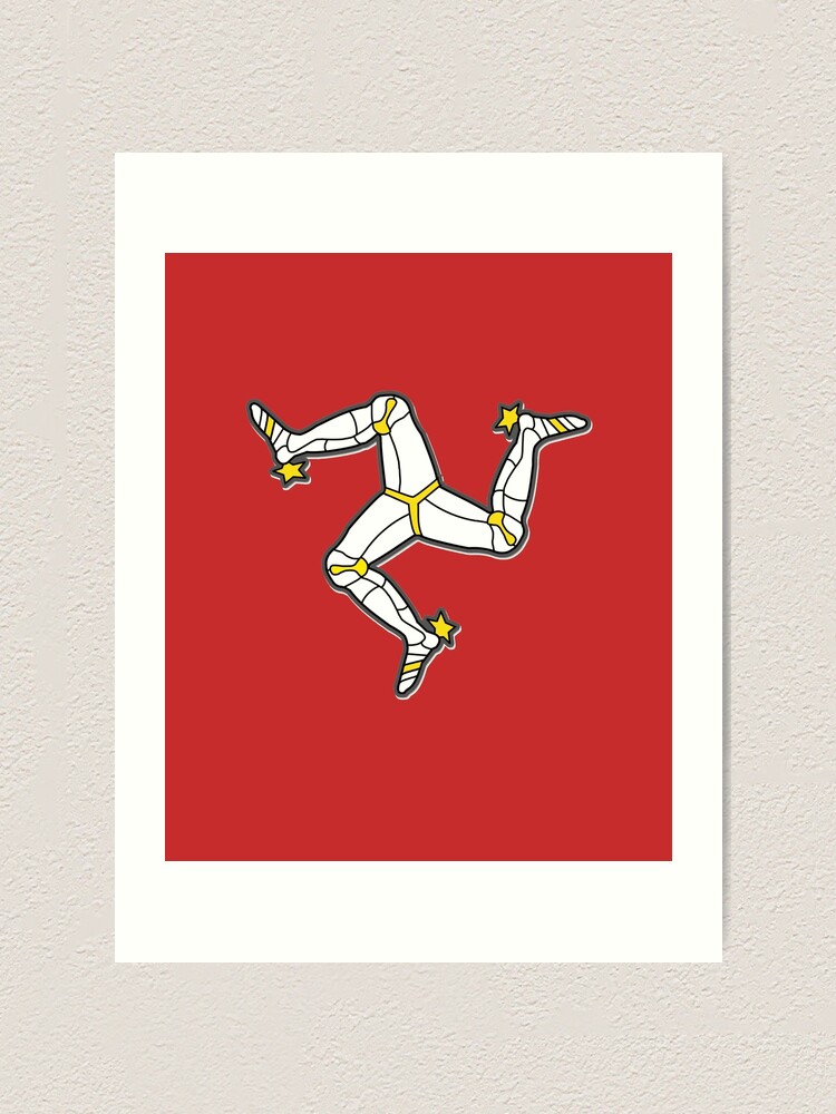 "Isle Of Man Manx Flag 3 Legs Of Man Traditional Celtic Triskelion" Art ...