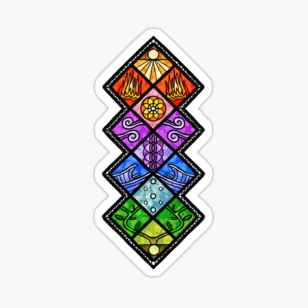 "The Four Elements" Sticker for Sale by lbmart | Redbubble