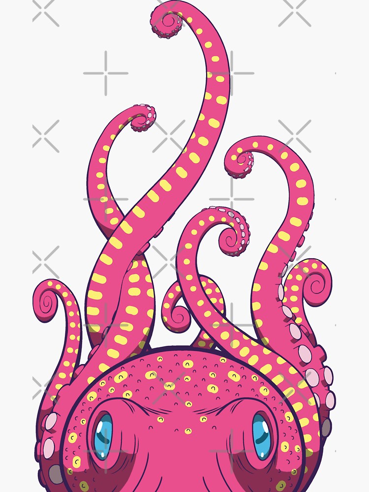 "Octopus (Pink)" Sticker for Sale by Porto881 | Redbubble