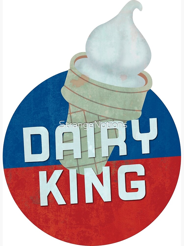"60s Vintage Defunct Dairy King Sign with Distressed Colors" Poster for ...